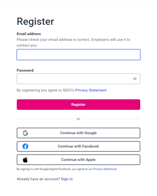 How do I sign in or register for Jobstreet with Facebook, Google or ...
